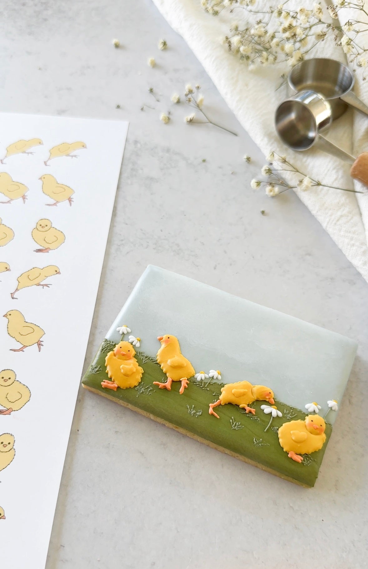 Easter Chick Royal Icing Transfers